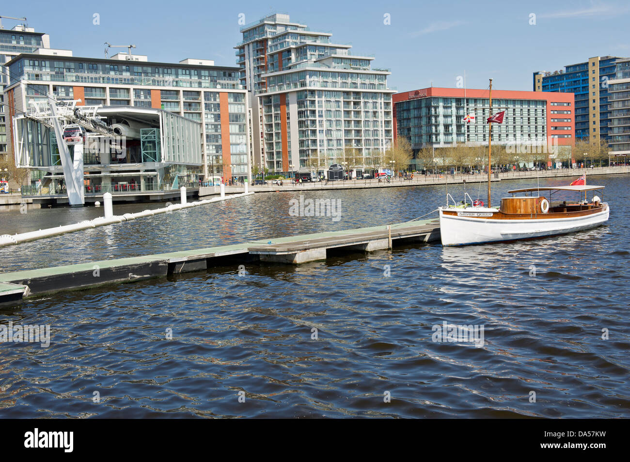 Emirates cable cars at Royal Docks Terminal, London, England, United ...