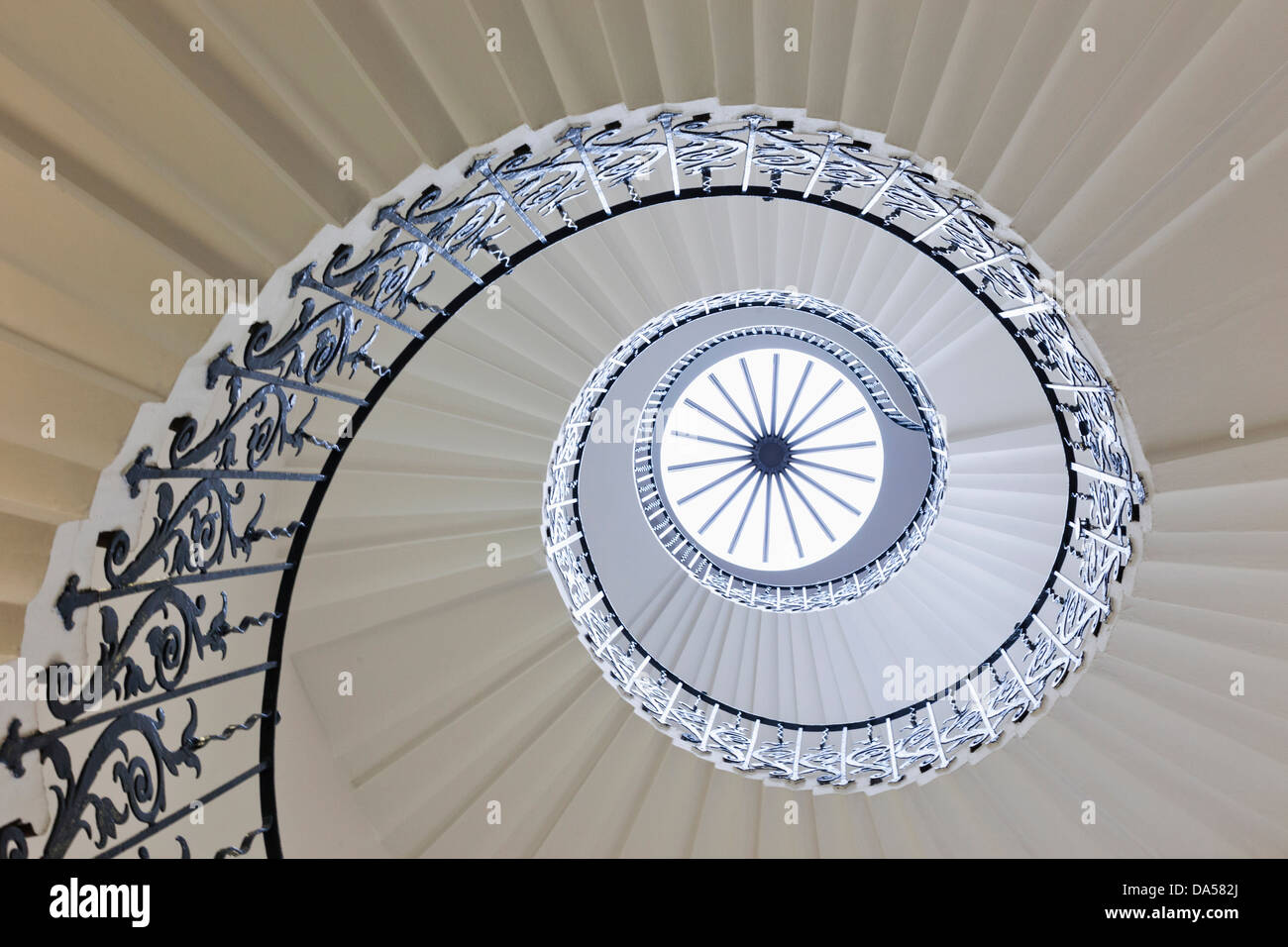 England, London, Greenwich, Queen's House, The Tulip Staircase Stock ...