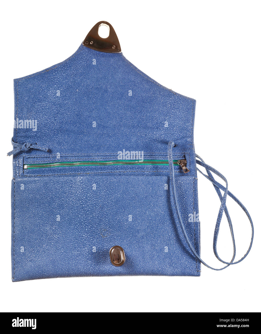 open small flat handbag isolated on white background Stock Photo - Alamy