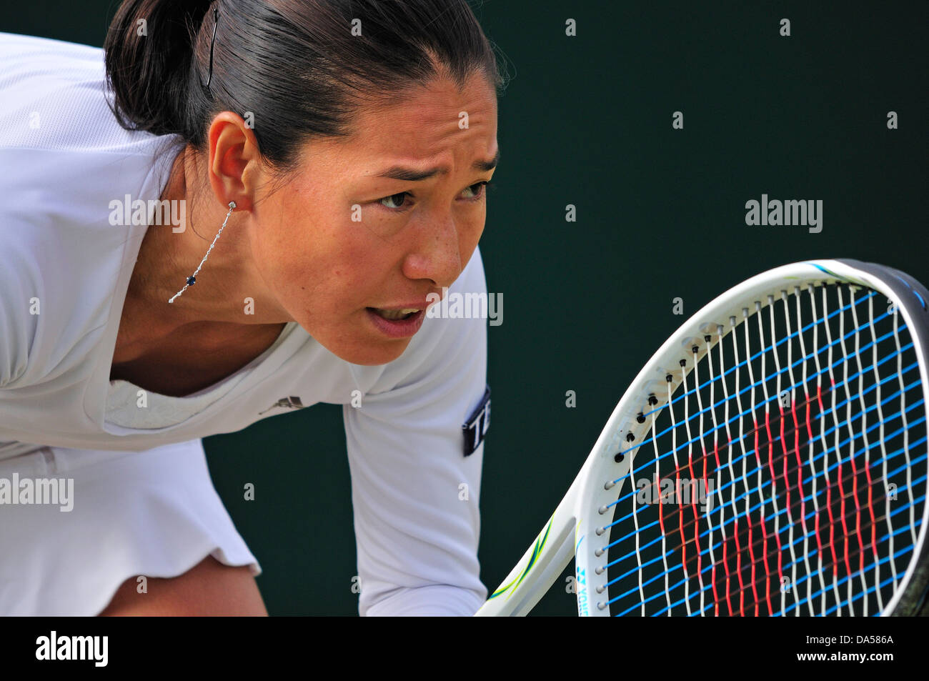 Kimiko Date-Krumm (Japan) at Wimbledon 2013 Stock Photo - Alamy