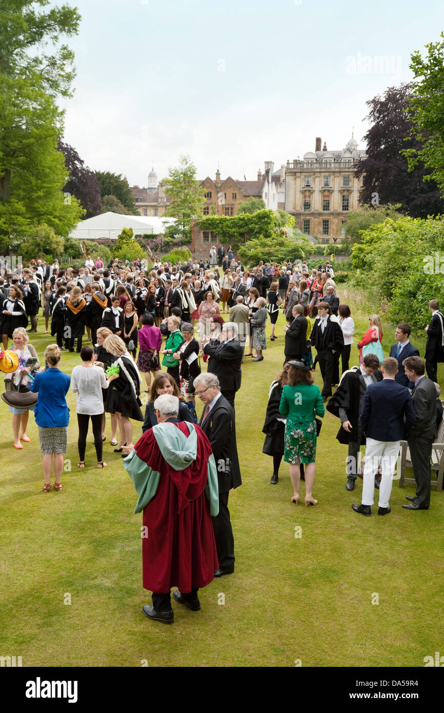Cambridge University, graduates on graduation day with their families ...