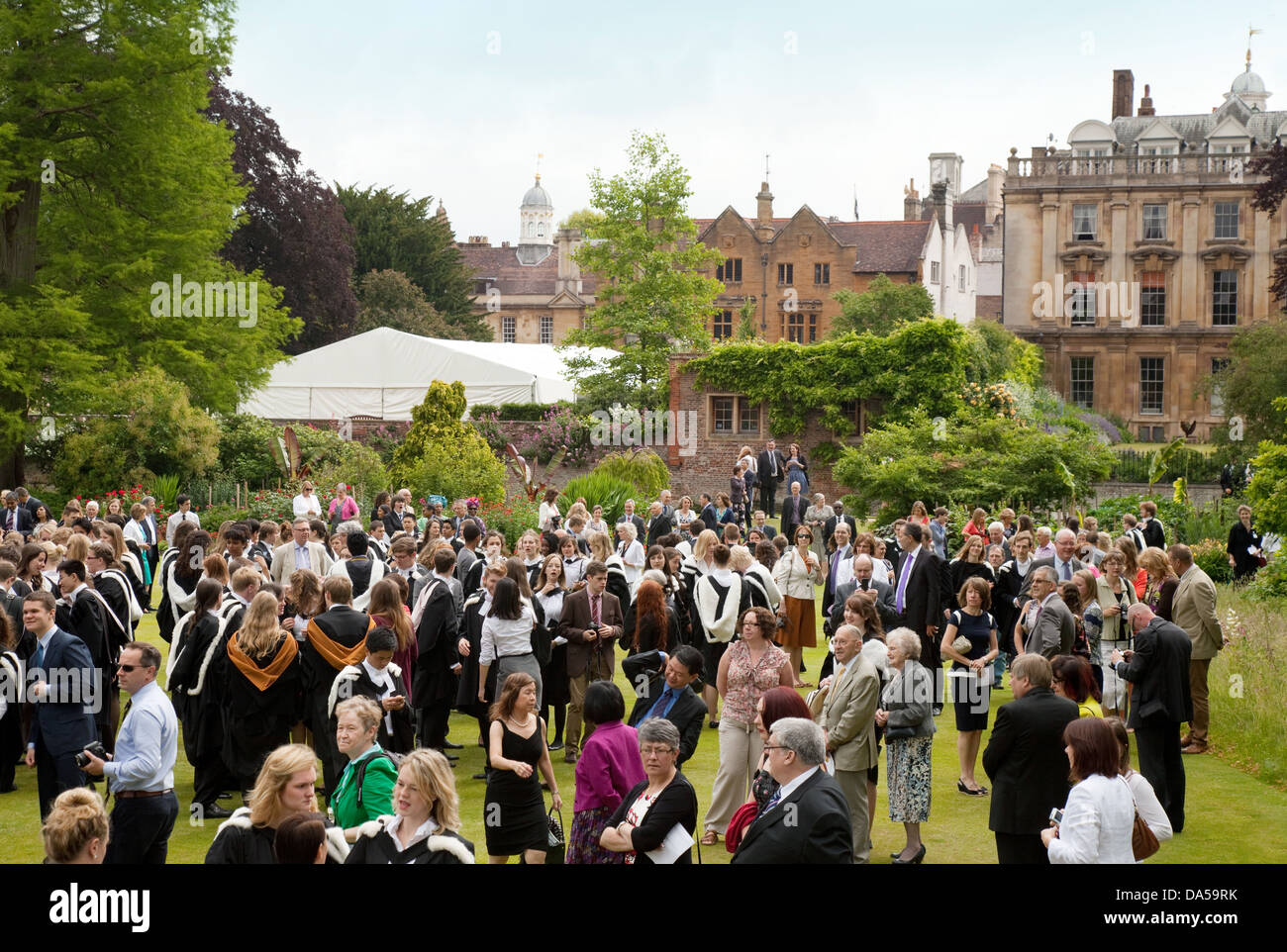 Cambridge University, graduates on graduation day with their families ...