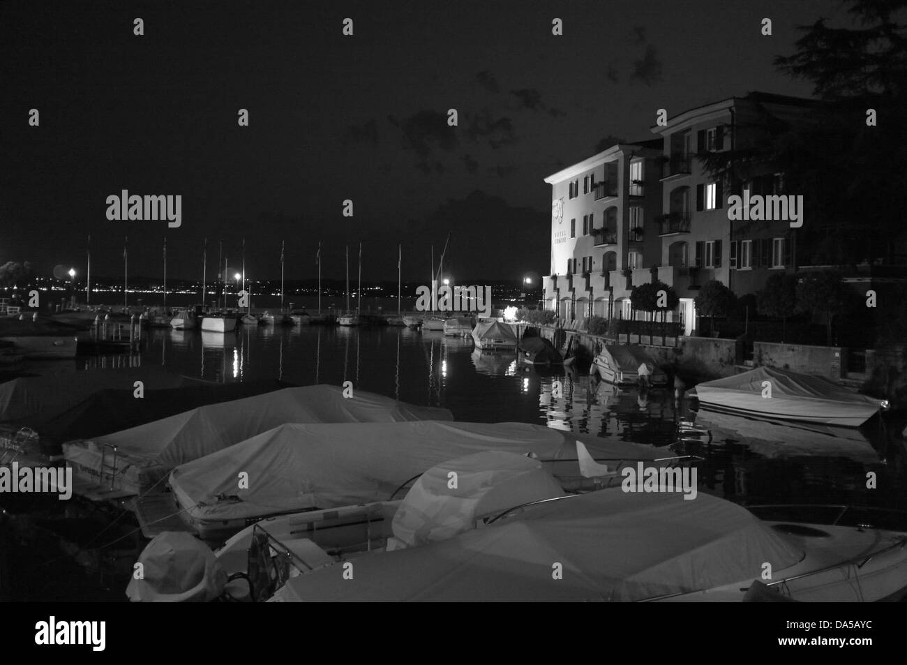 Night at the lake Black and White Stock Photos & Images - Alamy