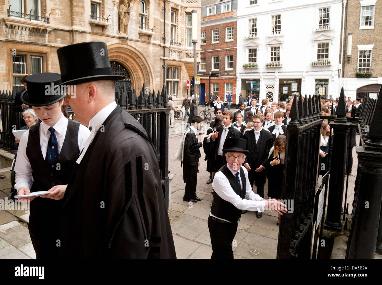 Graduation day - Graduates graduating, entering the Senate House ...