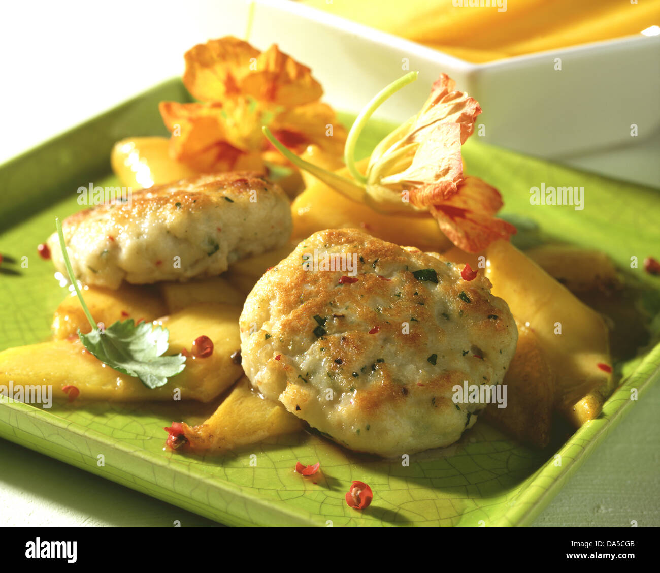 Square fish cake hi-res stock photography and images - Alamy