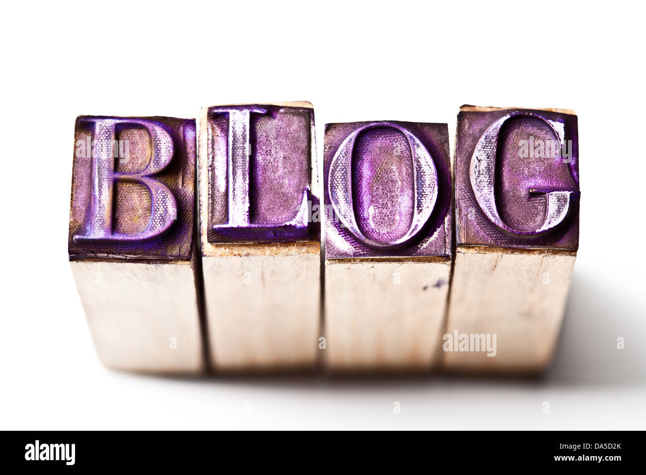 rubber stamp make blog word Stock Photo - Alamy