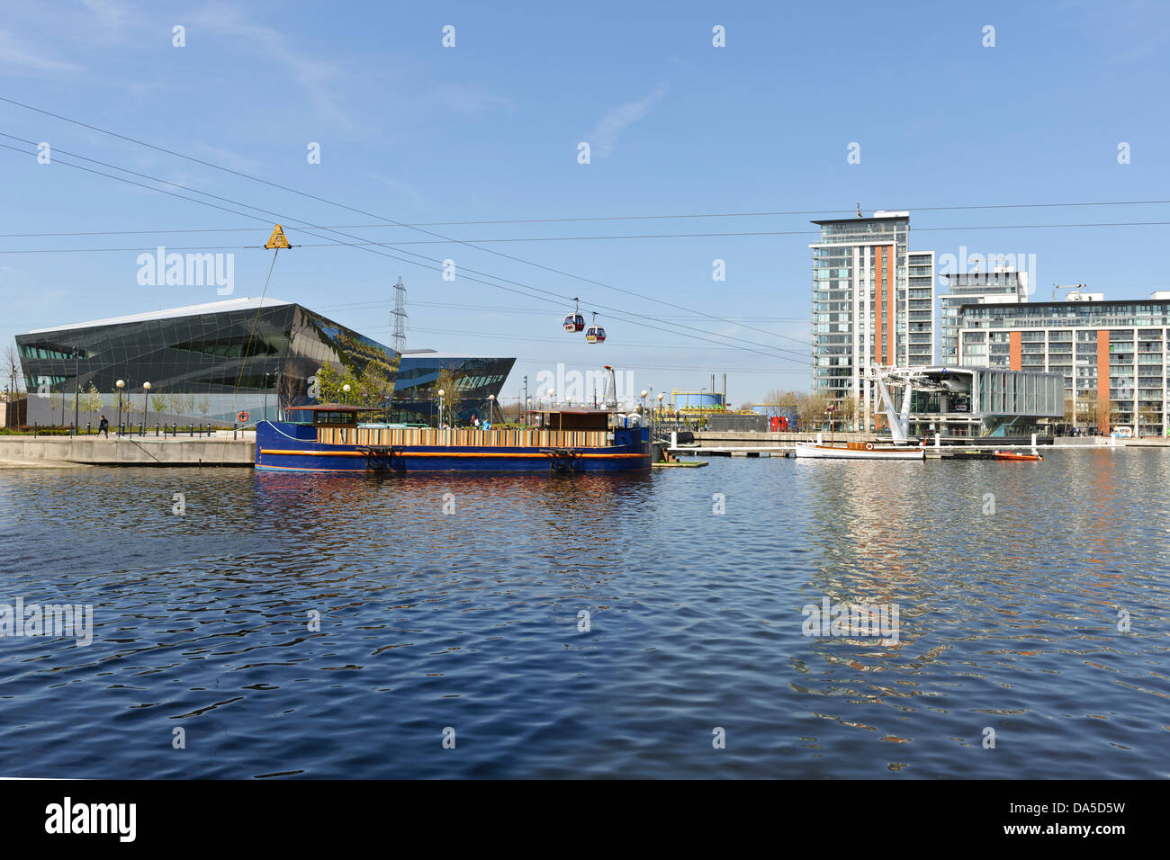 Emirates Royal Docks cable cars terminal, London, England, United ...