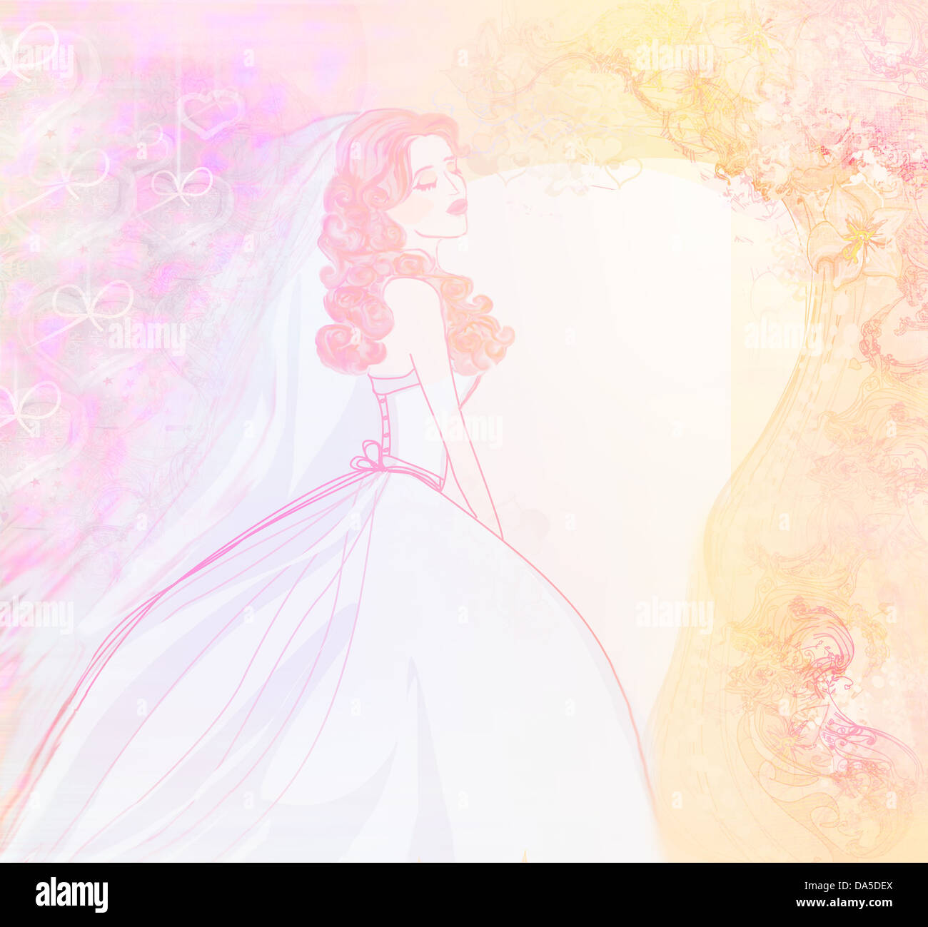 Beautiful bride card Stock Photo - Alamy