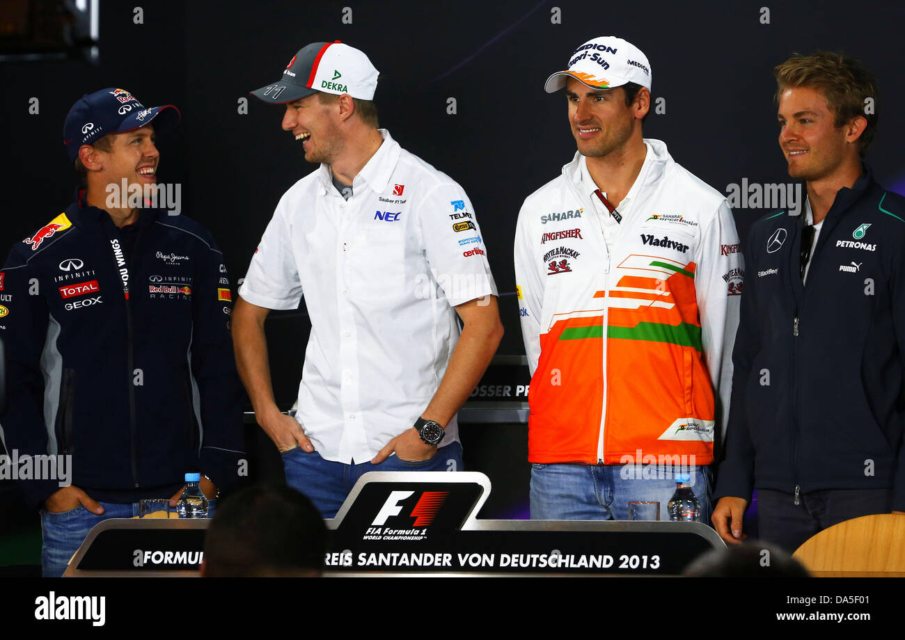Nuerburg, Germany. 04th July, 2013. (L-R) German Formula One driver ...