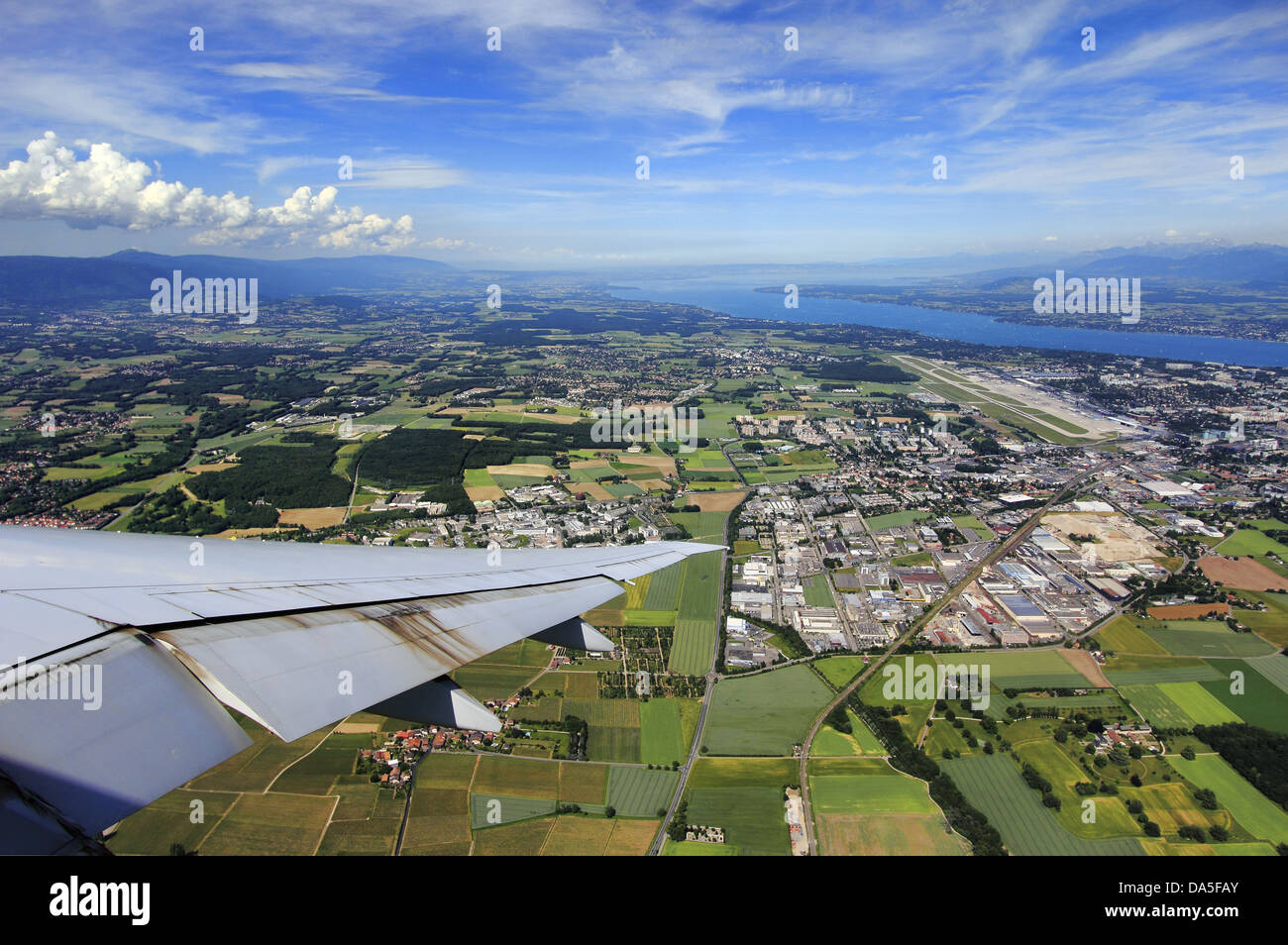 Aerial view of Geneva airport Stock Photo - Alamy