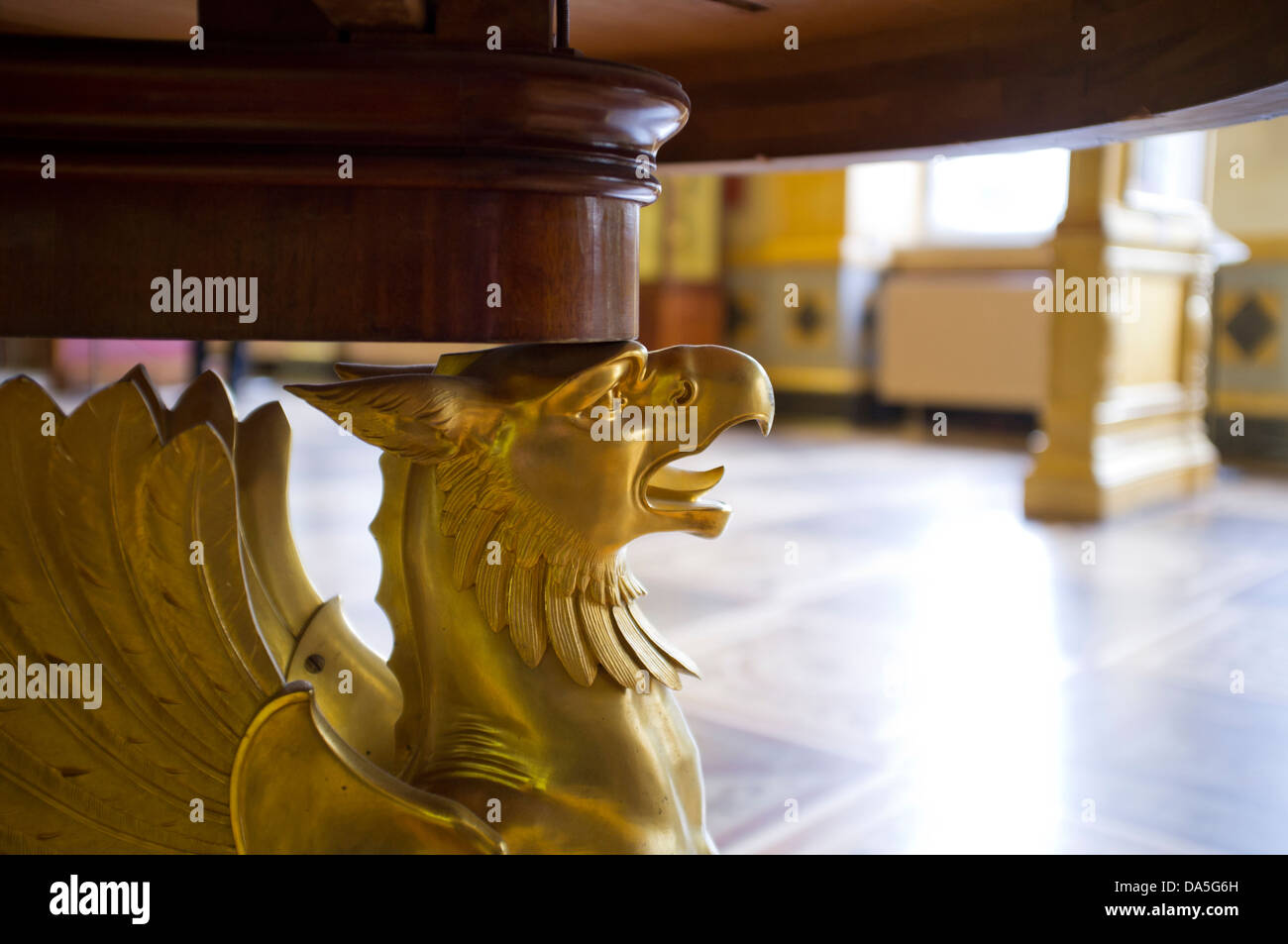 Gold Griffin table leg in the State Hermitage museum in St Petersburg ...