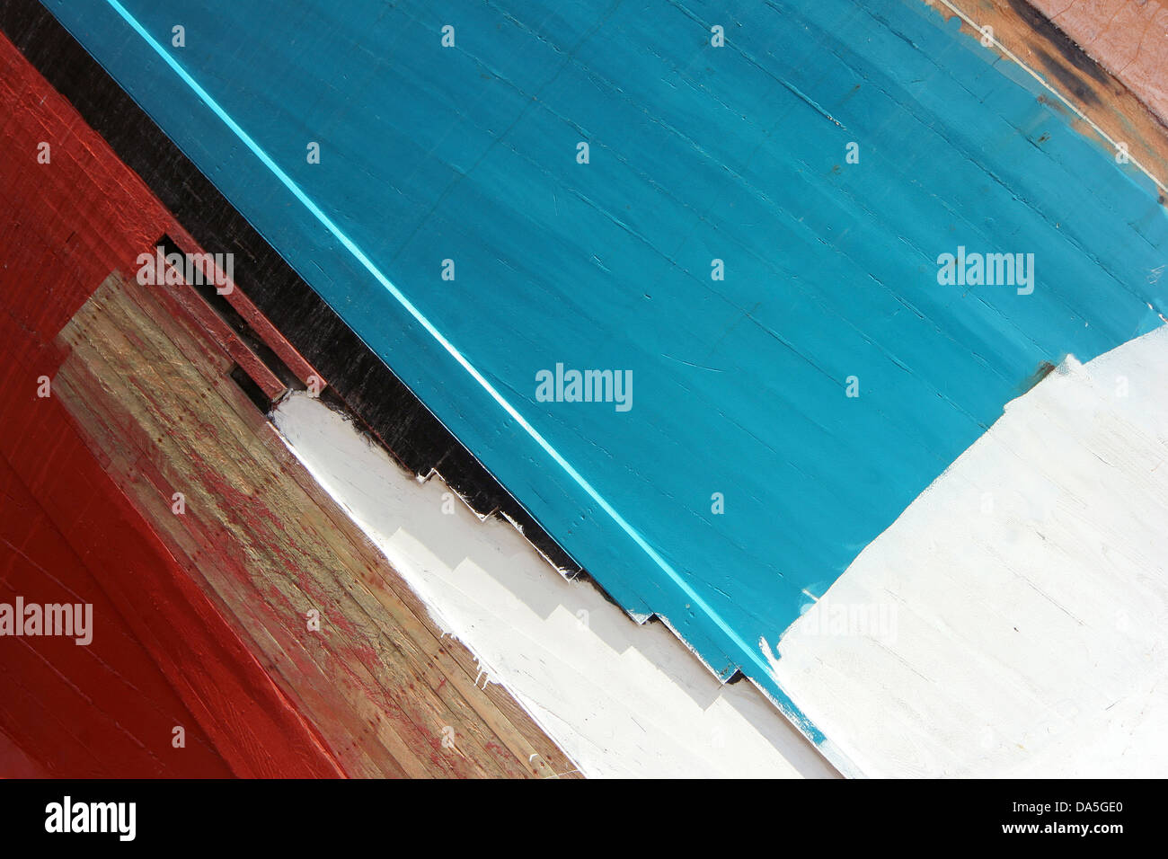 Closeup of wooden boat hull under renovation Stock Photo - Alamy