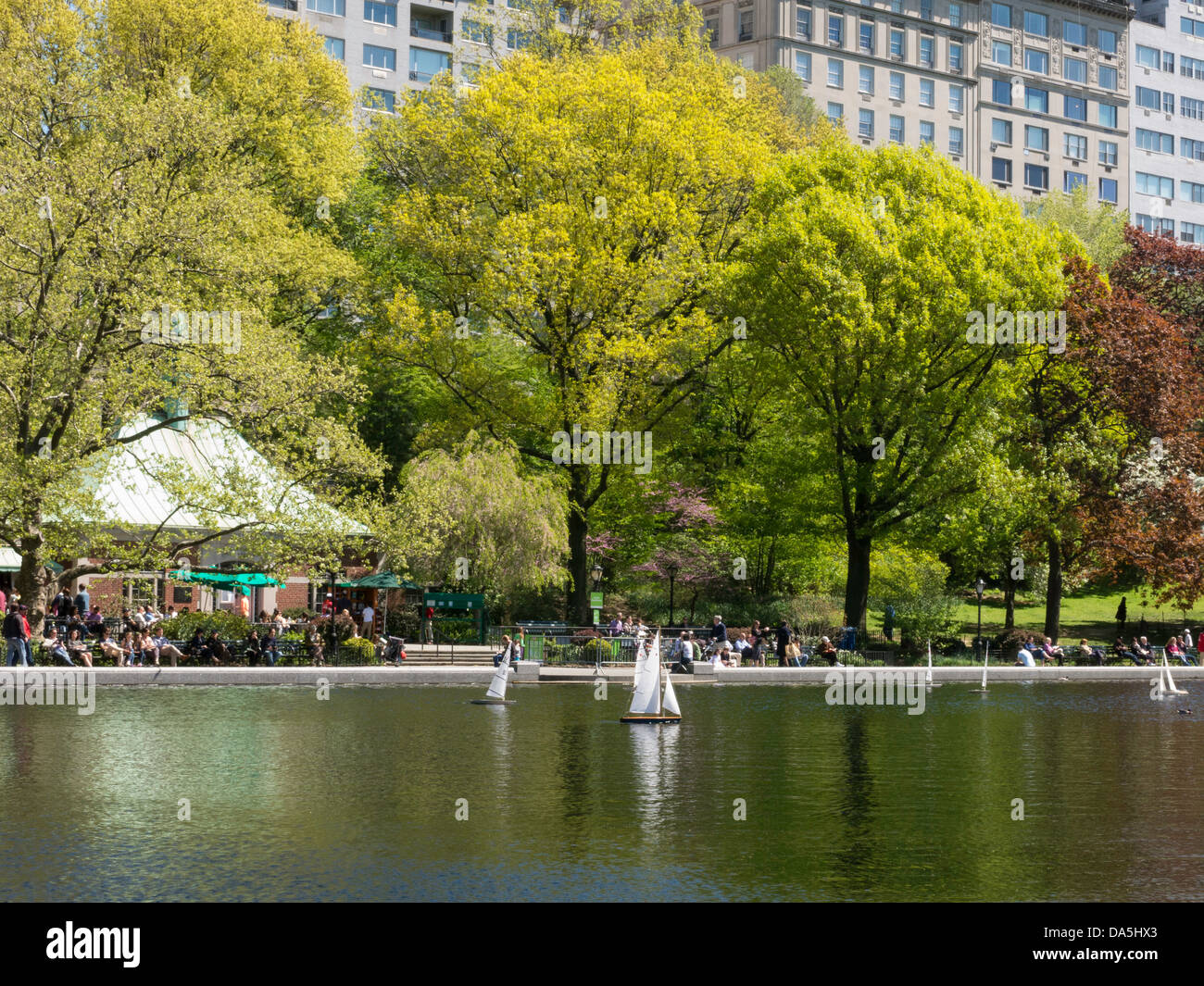 Conservatory Water in Central Park, New York City Stock Photo - Alamy