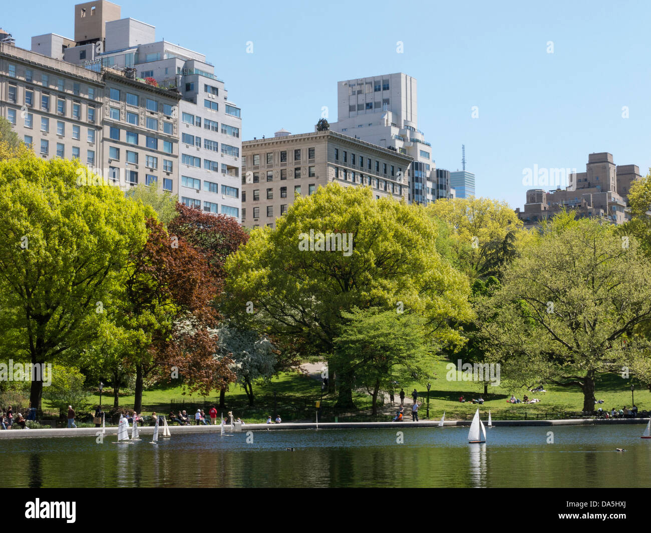 Conservatory Water in Central Park, New York City Stock Photo - Alamy