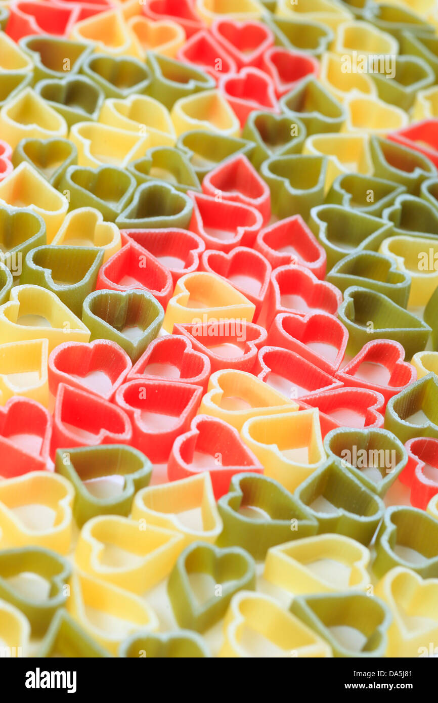 3-colored, Food, heap, heart, background, Italy, love, mass, amount ...