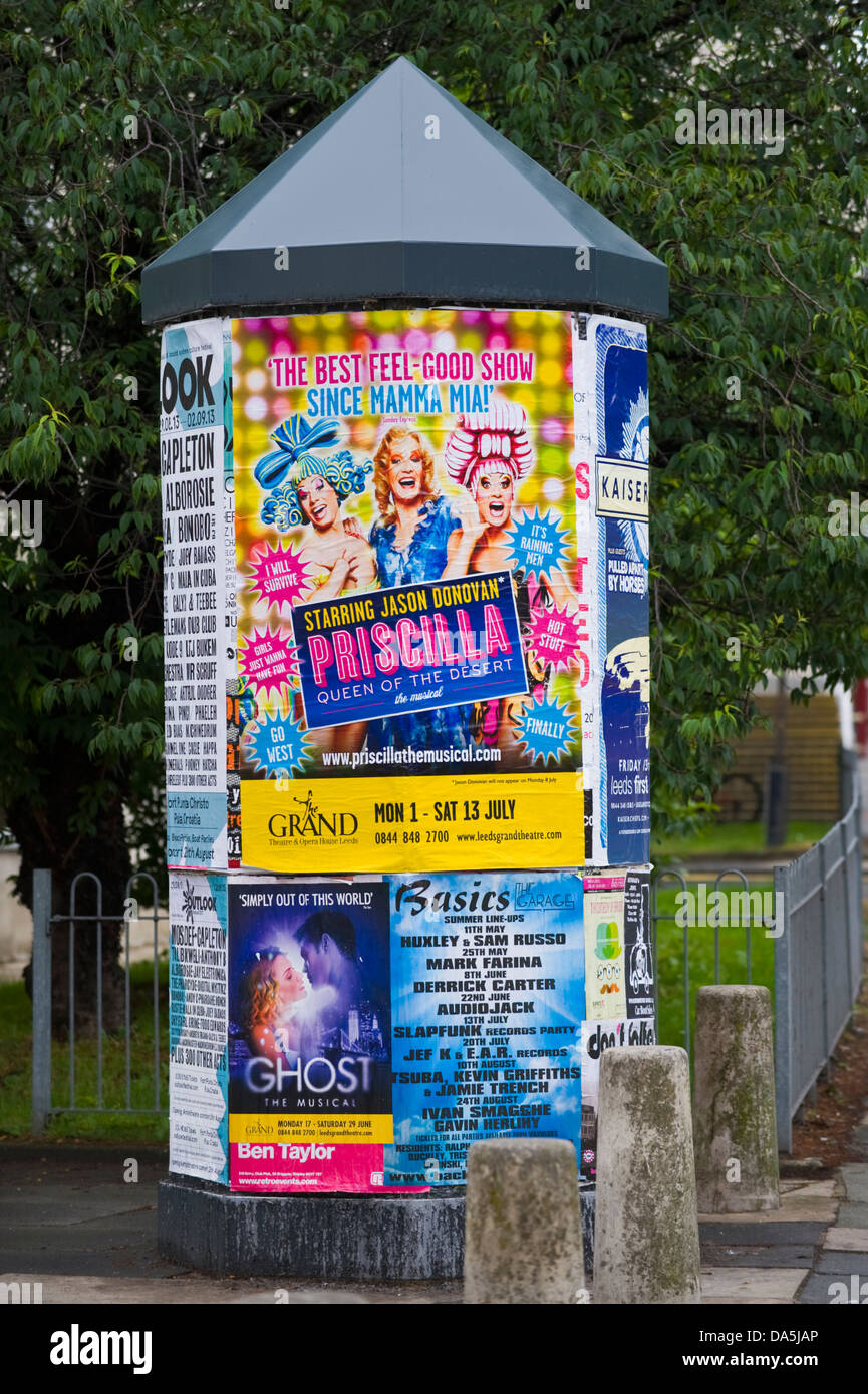 Roadside advertising poster drum by Street Sites in Leeds West ...