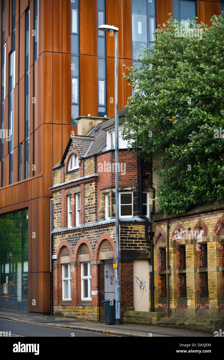 Old and modern architectural styles in Leeds West Yorkshire England UK ...