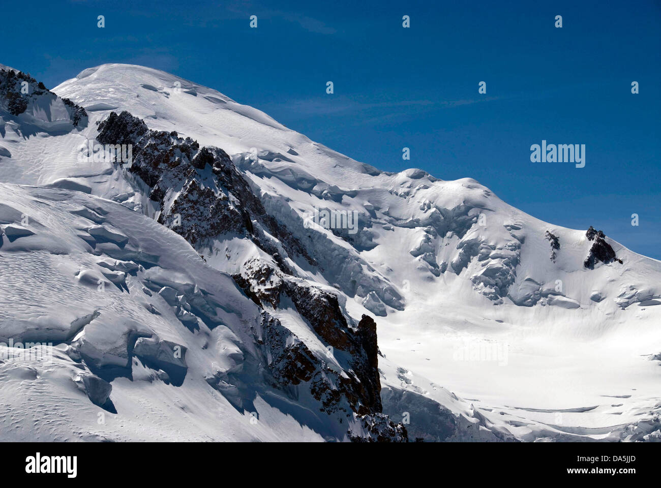 Mont Blanc from the summit of the Aiguille du Midi, Chamonix Mont Blanc ...