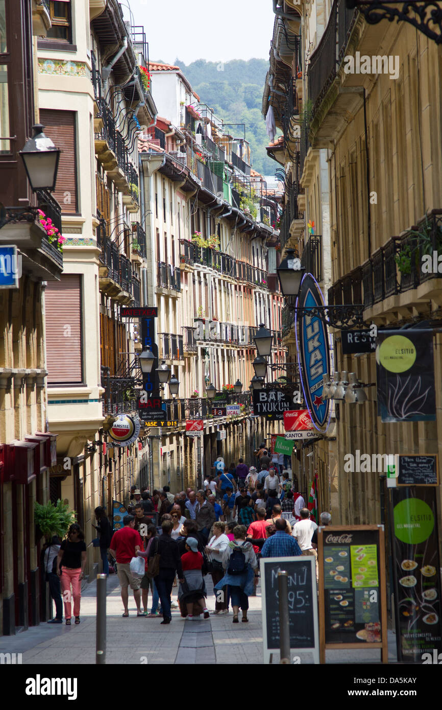 Donostia - San Sebastian street Stock Photo - Alamy