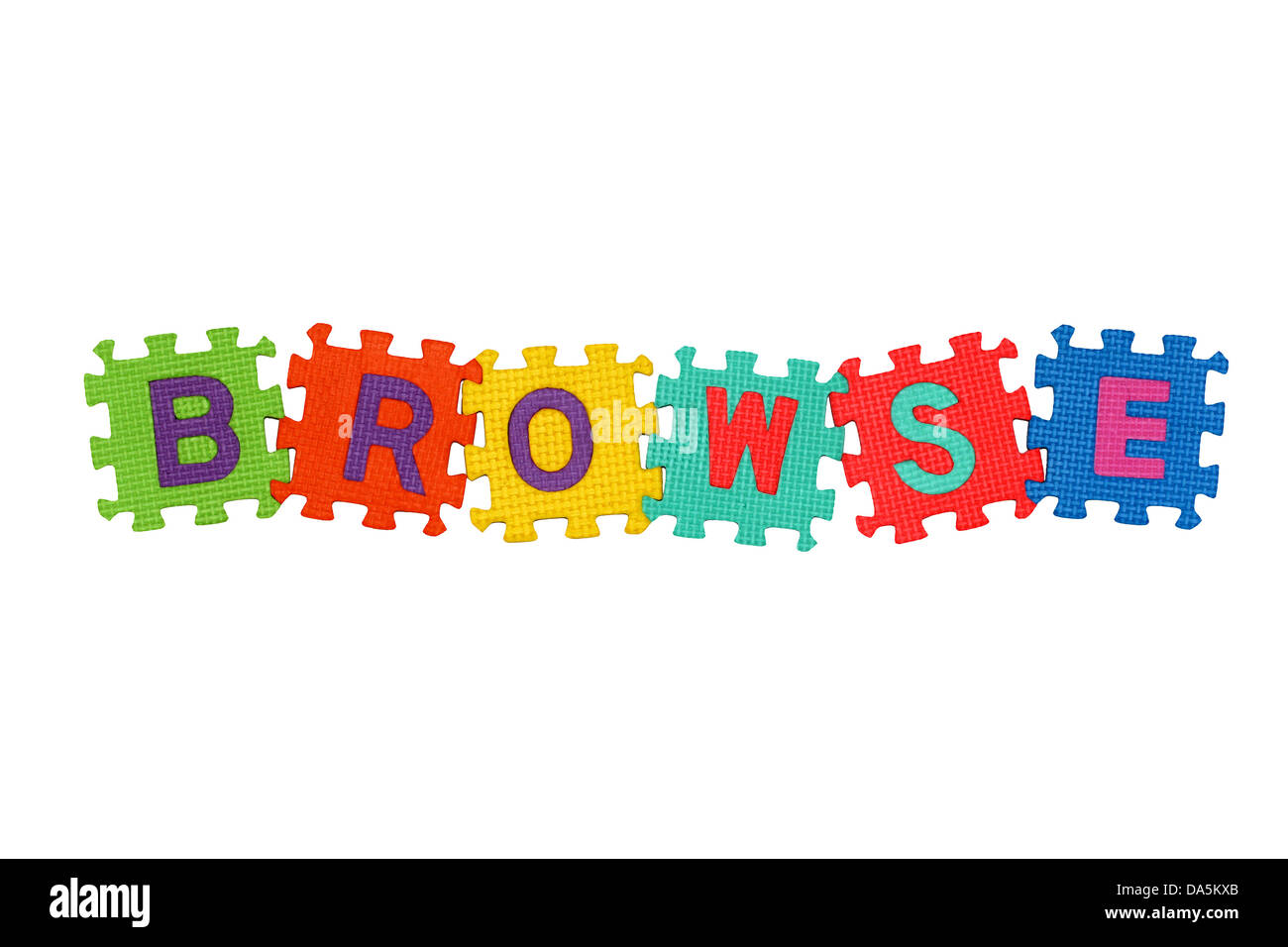 Word Browse, from letter puzzle, isolated on white background Stock ...