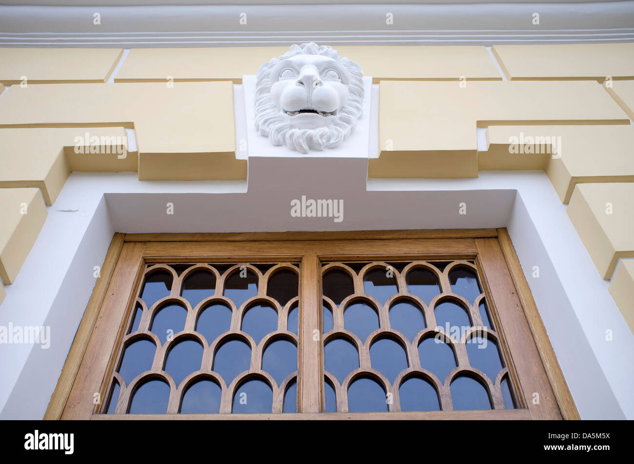 Art Nouveau architecture and ornate windows in St Petersburg Stock ...