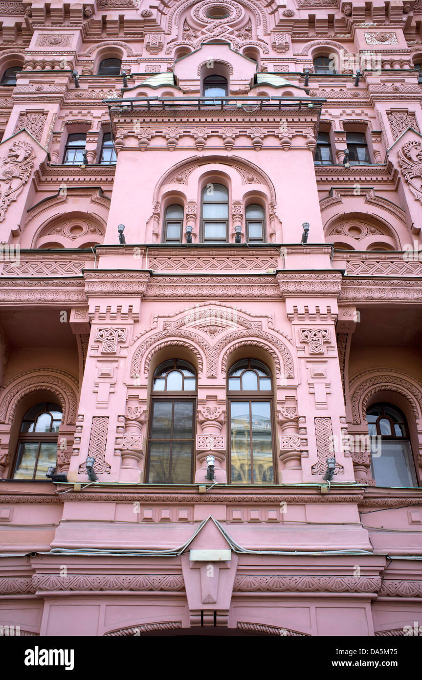 Art Nouveau architecture details with arched windows and stone carvings ...