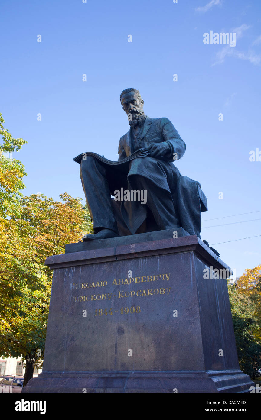 Statue of famous Russian composer Rimsky-Korsakov Stock Photo - Alamy