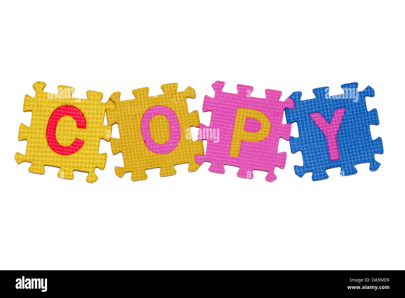Word Copy, from letter puzzle, isolated on white background Stock Photo ...