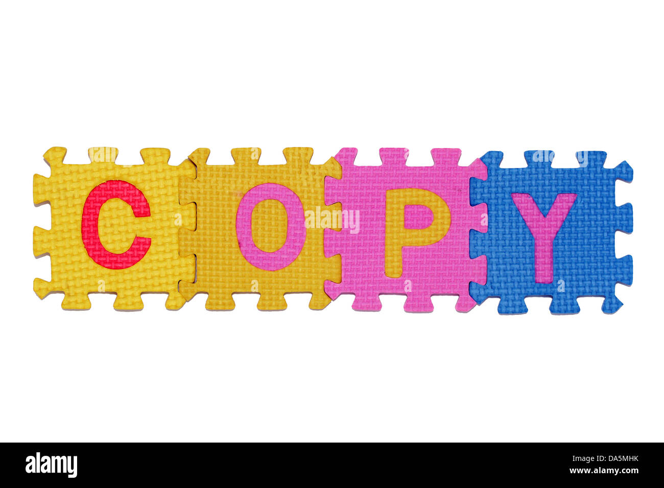 Word Copy, from letter puzzle, isolated on white background Stock Photo ...