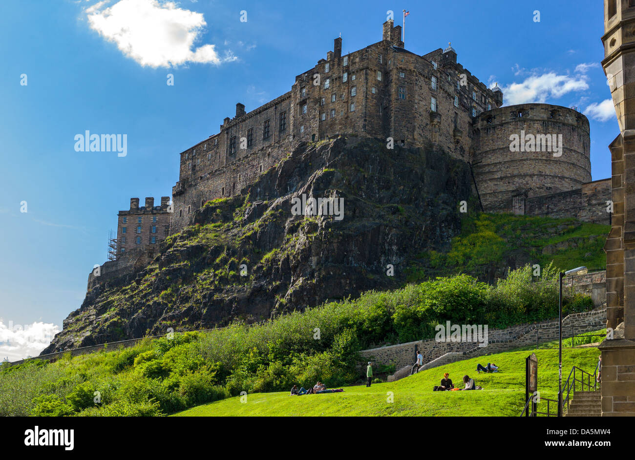 Europe Great Britain, Scotland, Edinburgh, the Castle seen from the ...