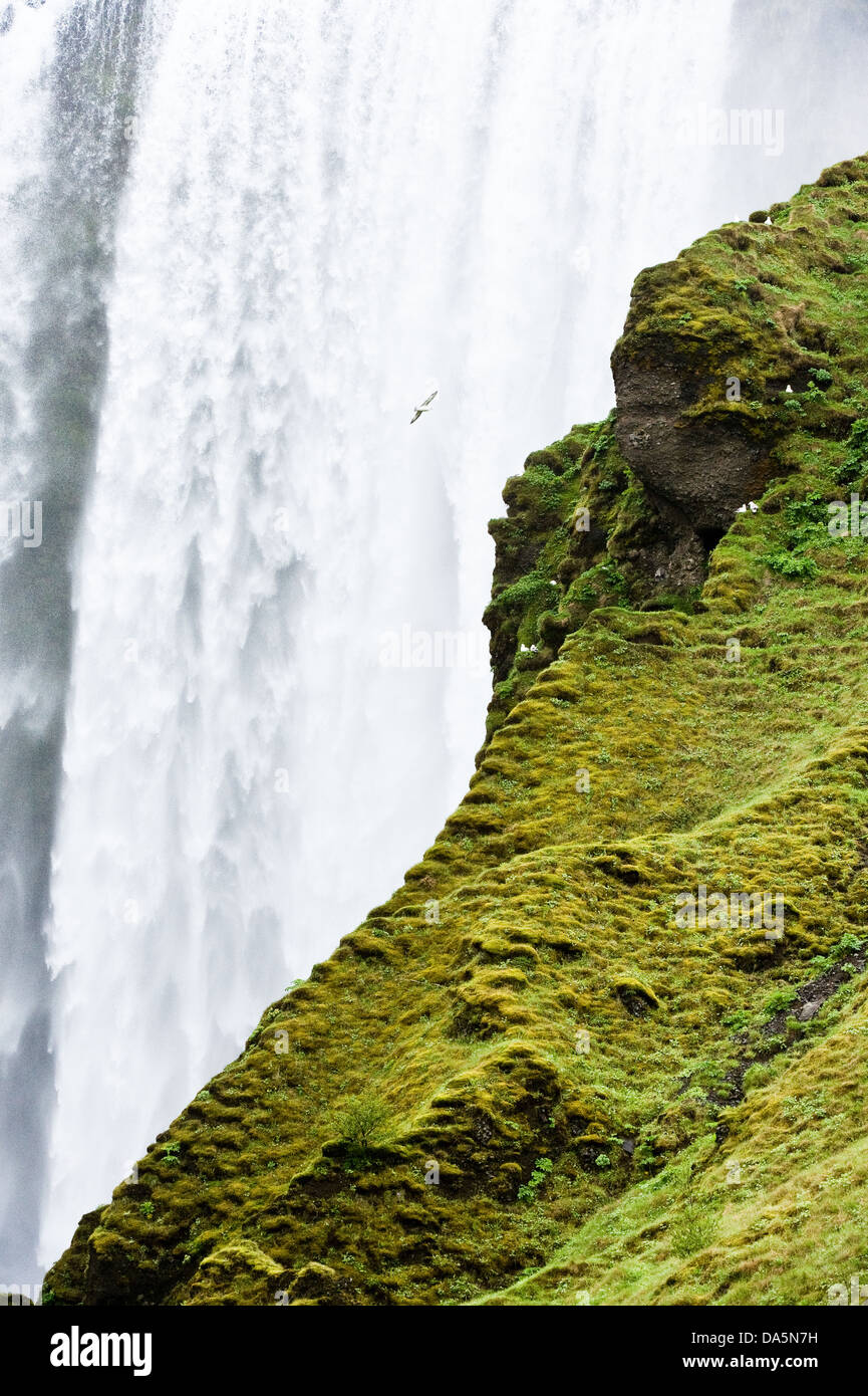 Skógafoss waterfall on the Skoga river southern Iceland Iceland Europe ...