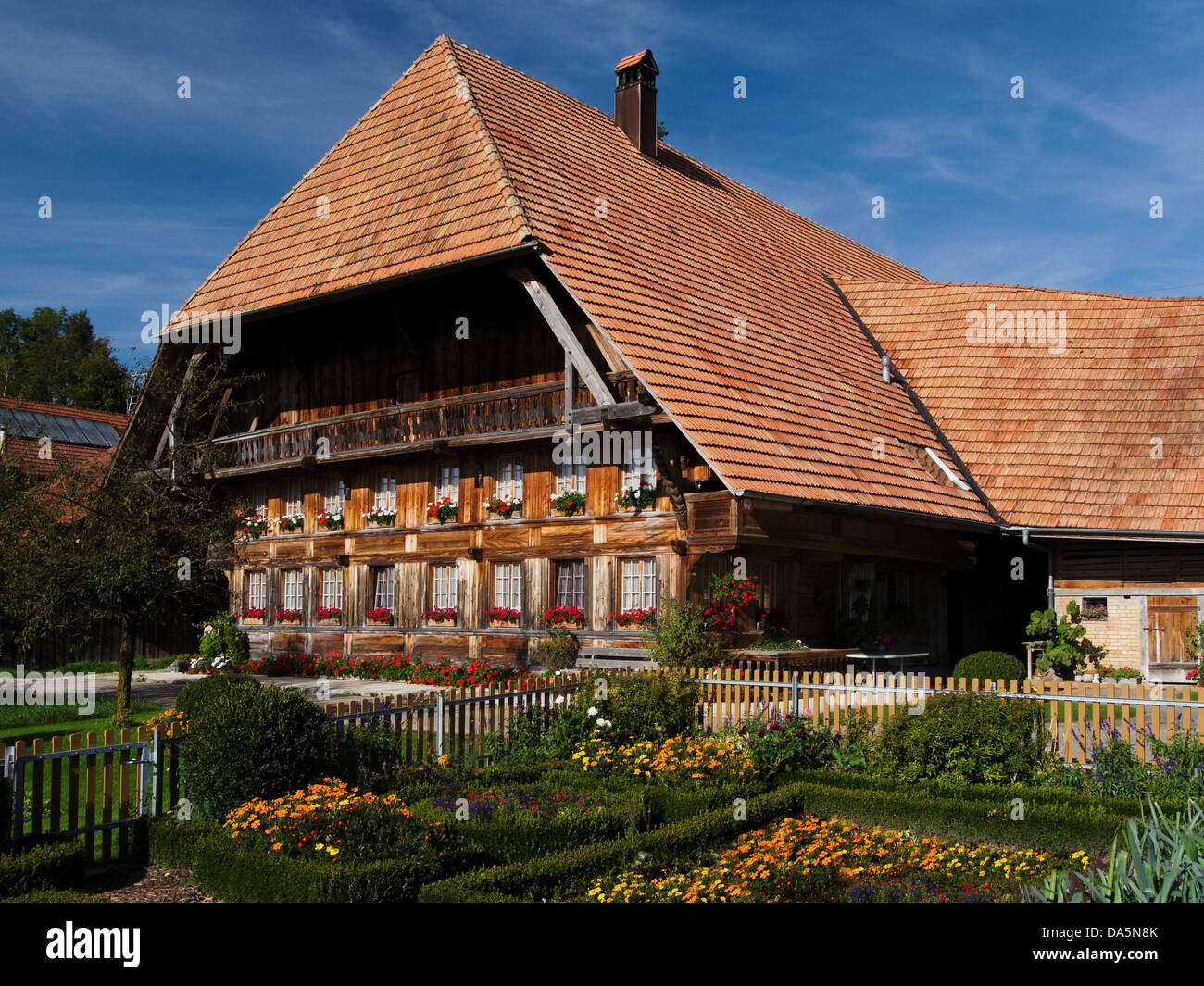 Farm garden, farmhouse, farm, roof, village, Emmental, facade, window ...