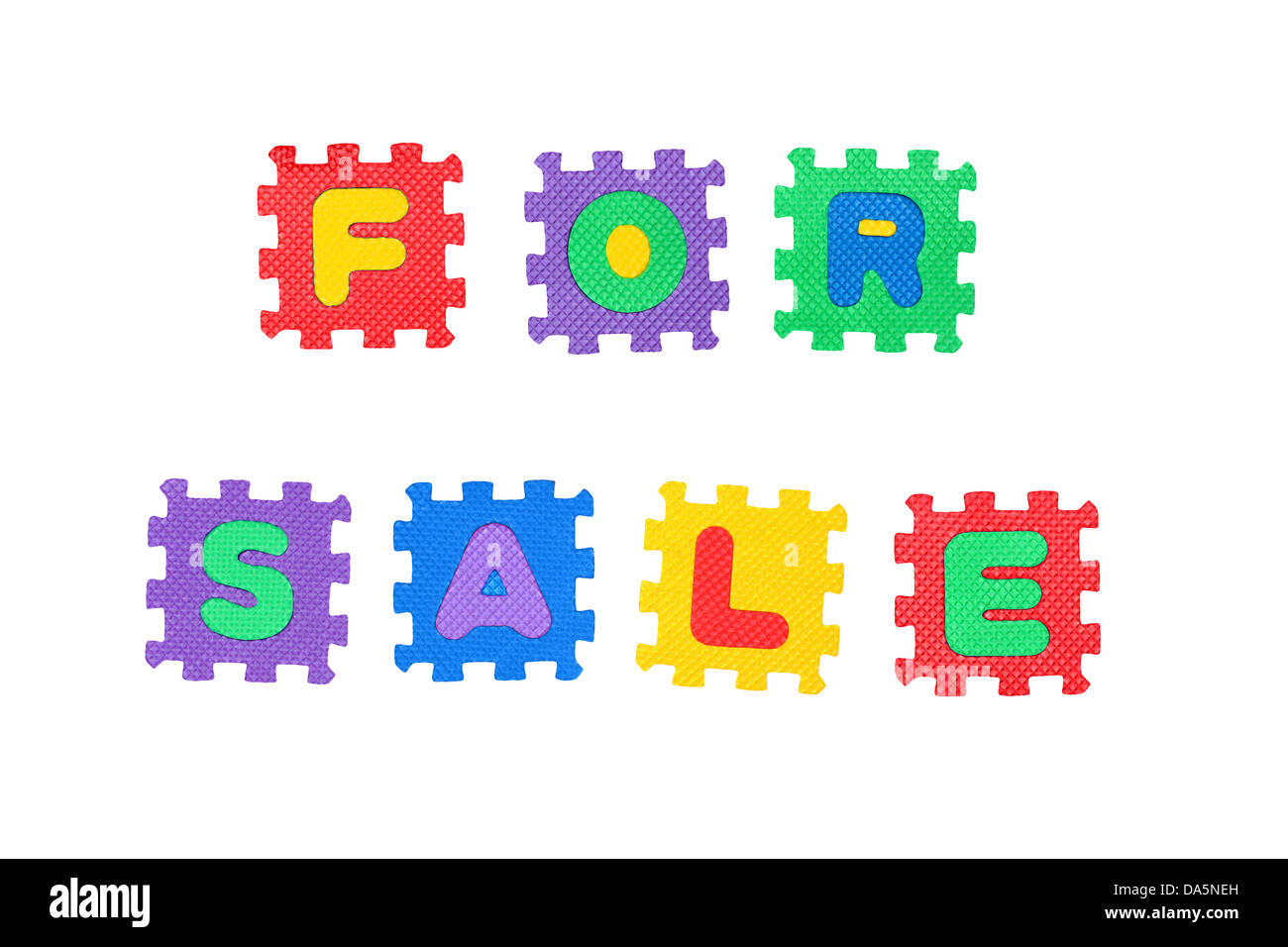 Message For Sale, from letters puzzle, isolated on white background ...
