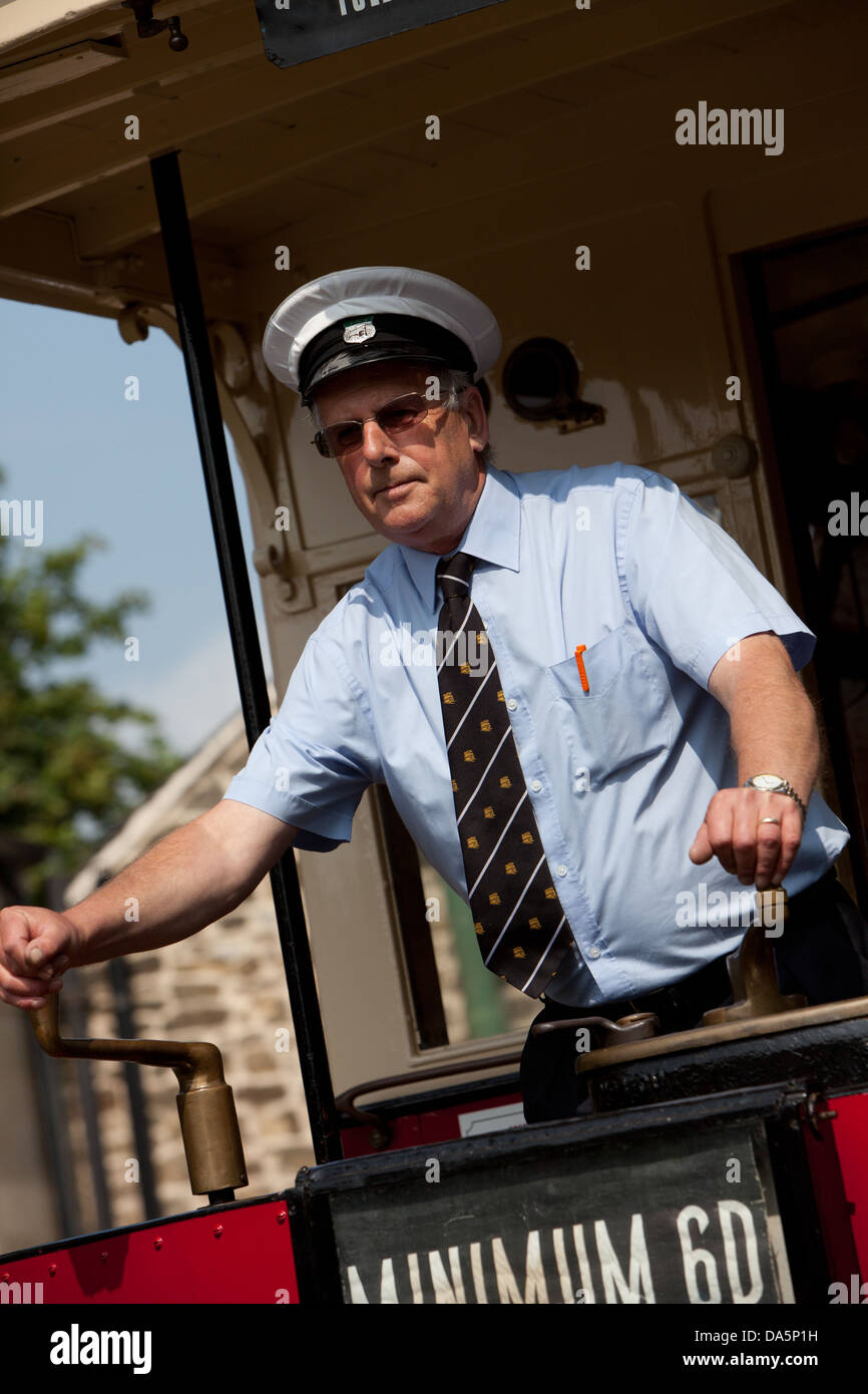 Driver and passengers at the national tramwa hi-res stock photography ...