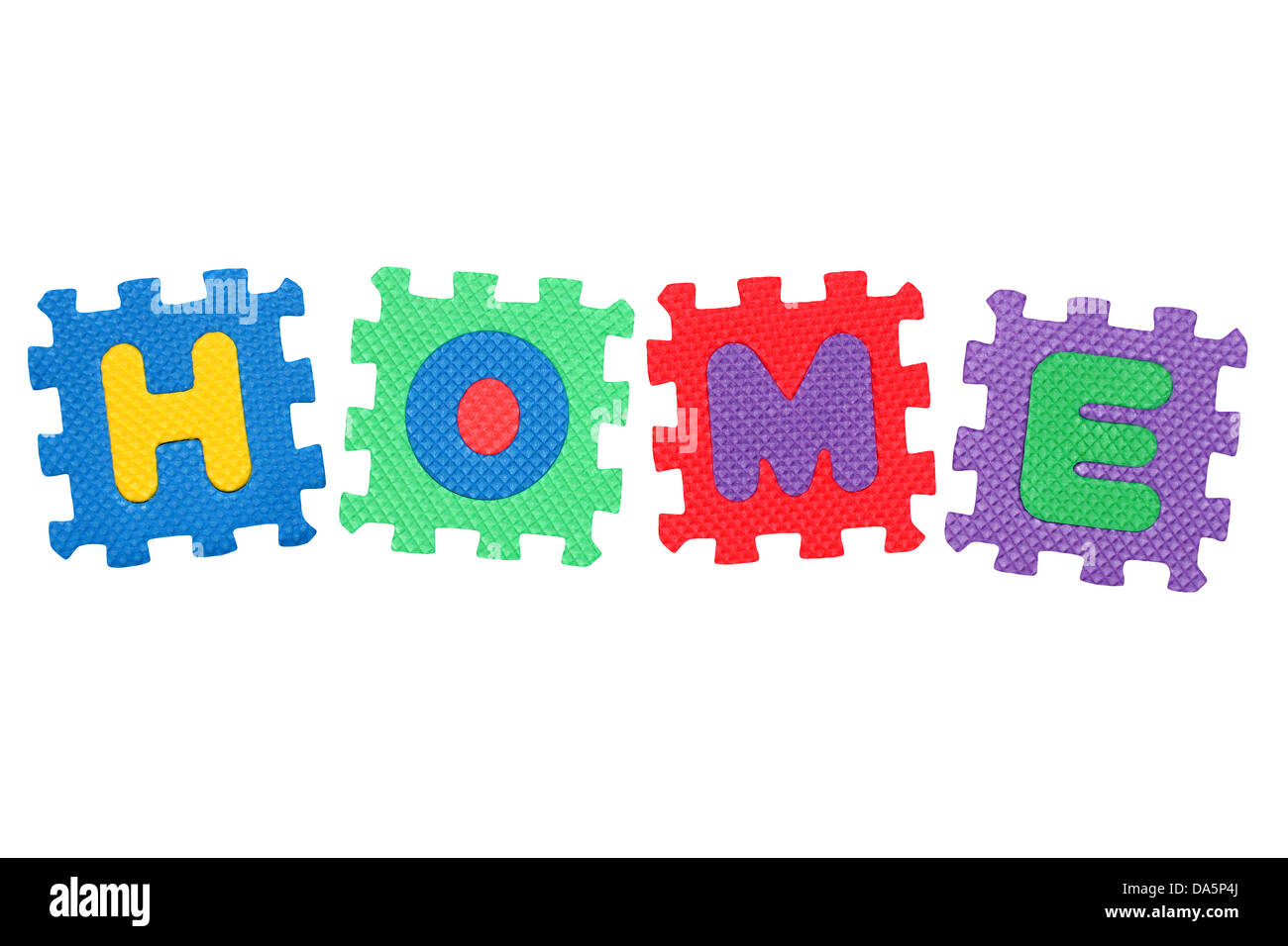 Word Home from letter puzzle, isolated on white background Stock Photo ...