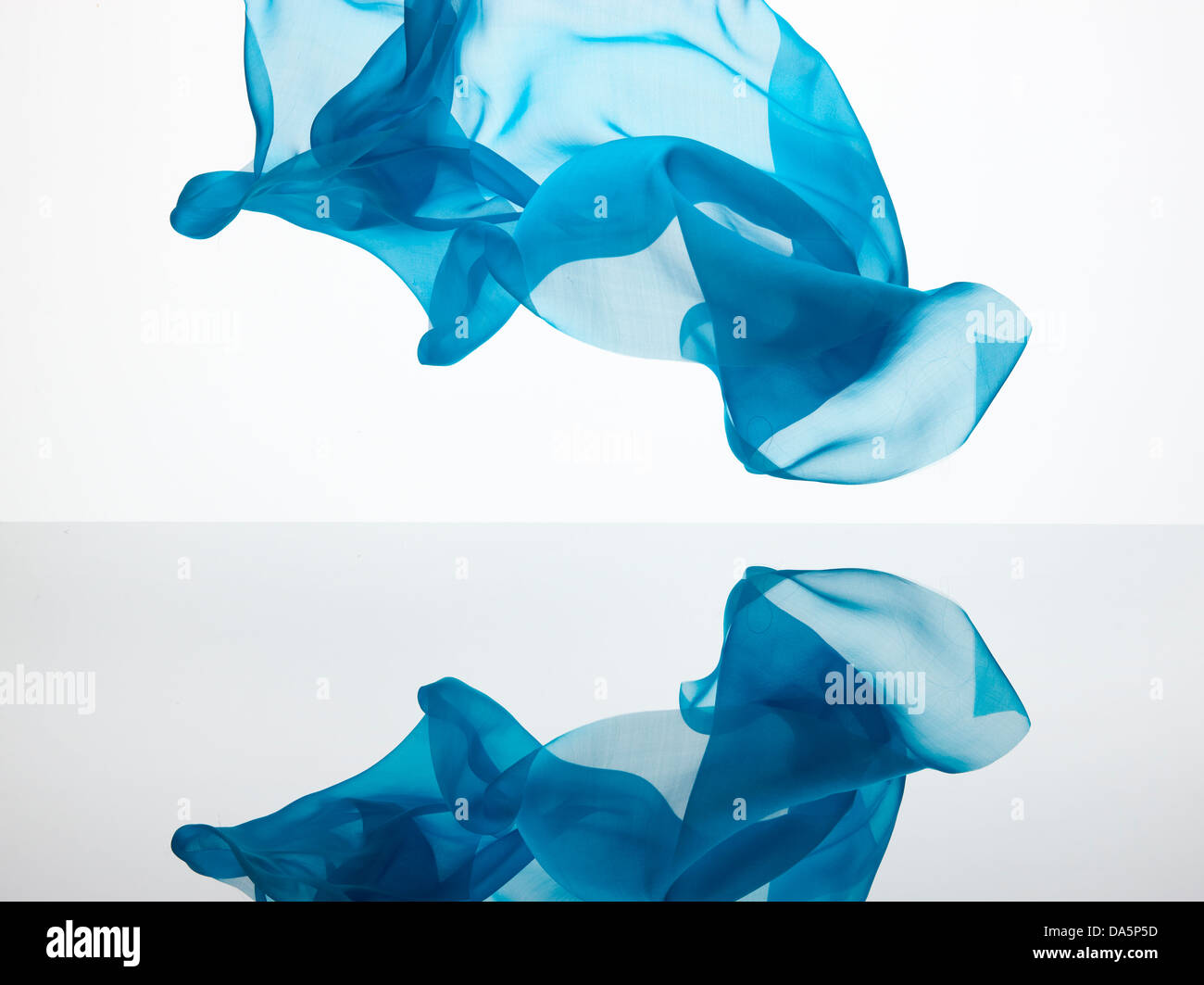 chiffon floating fabric blowing wind falling frozen pretty shapes Stock ...