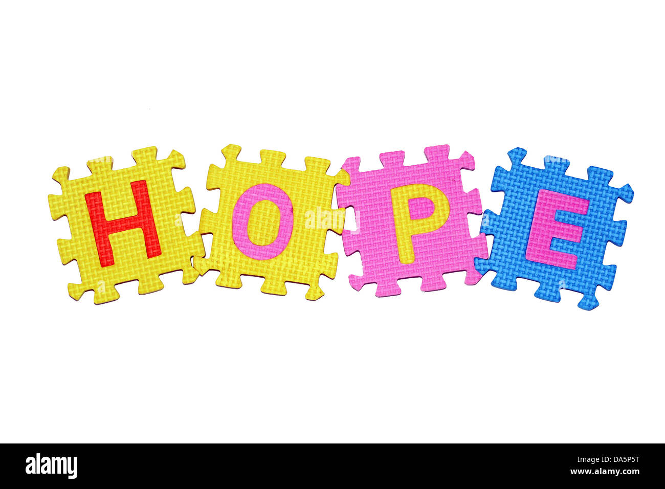 Word Hope letter puzzle, isolated on white background Stock Photo - Alamy