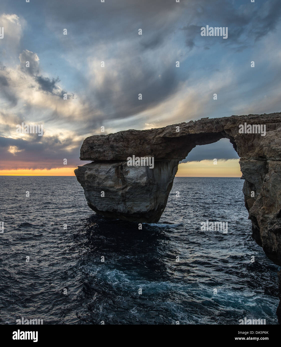 Azure Window, Gozo, Malta sunset Stock Photo - Alamy