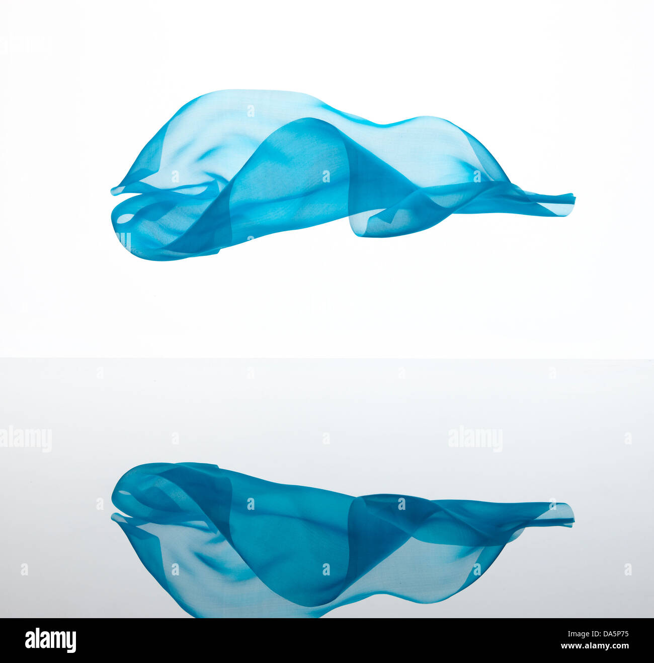 chiffon floating fabric blowing wind falling frozen pretty shapes Stock ...