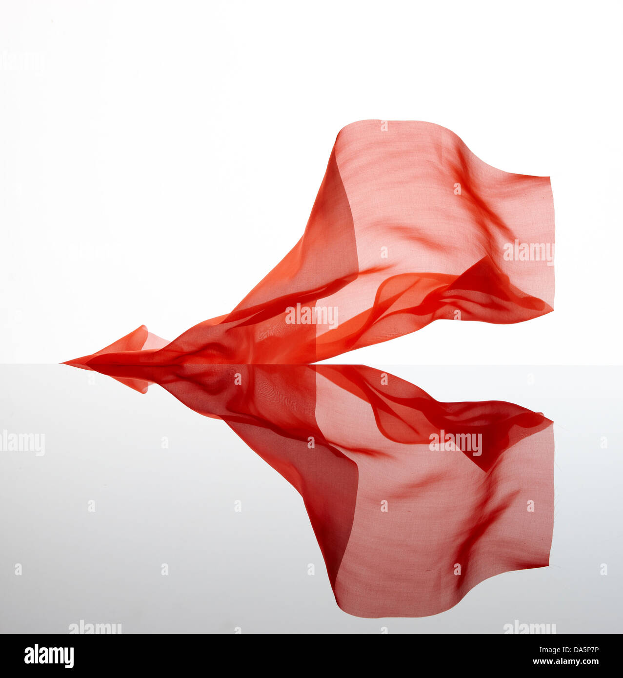 chiffon floating fabric blowing wind falling frozen pretty shapes Stock ...