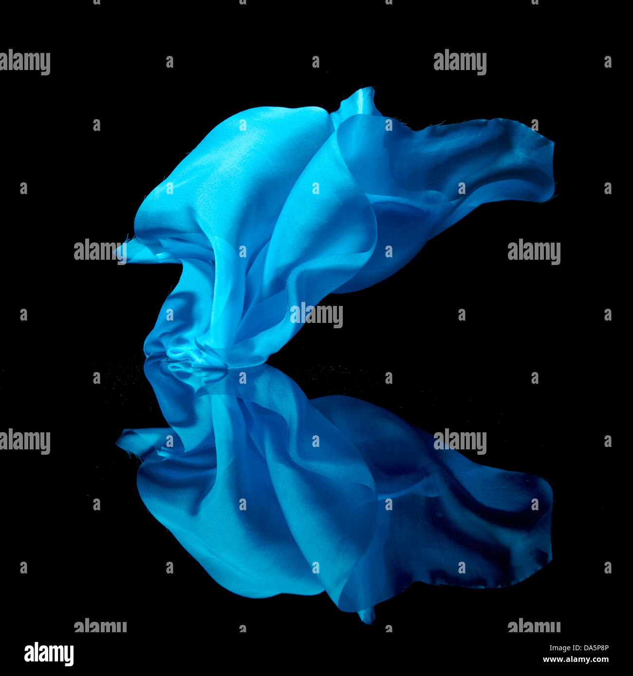 chiffon floating fabric blowing wind falling frozen pretty shapes Stock ...