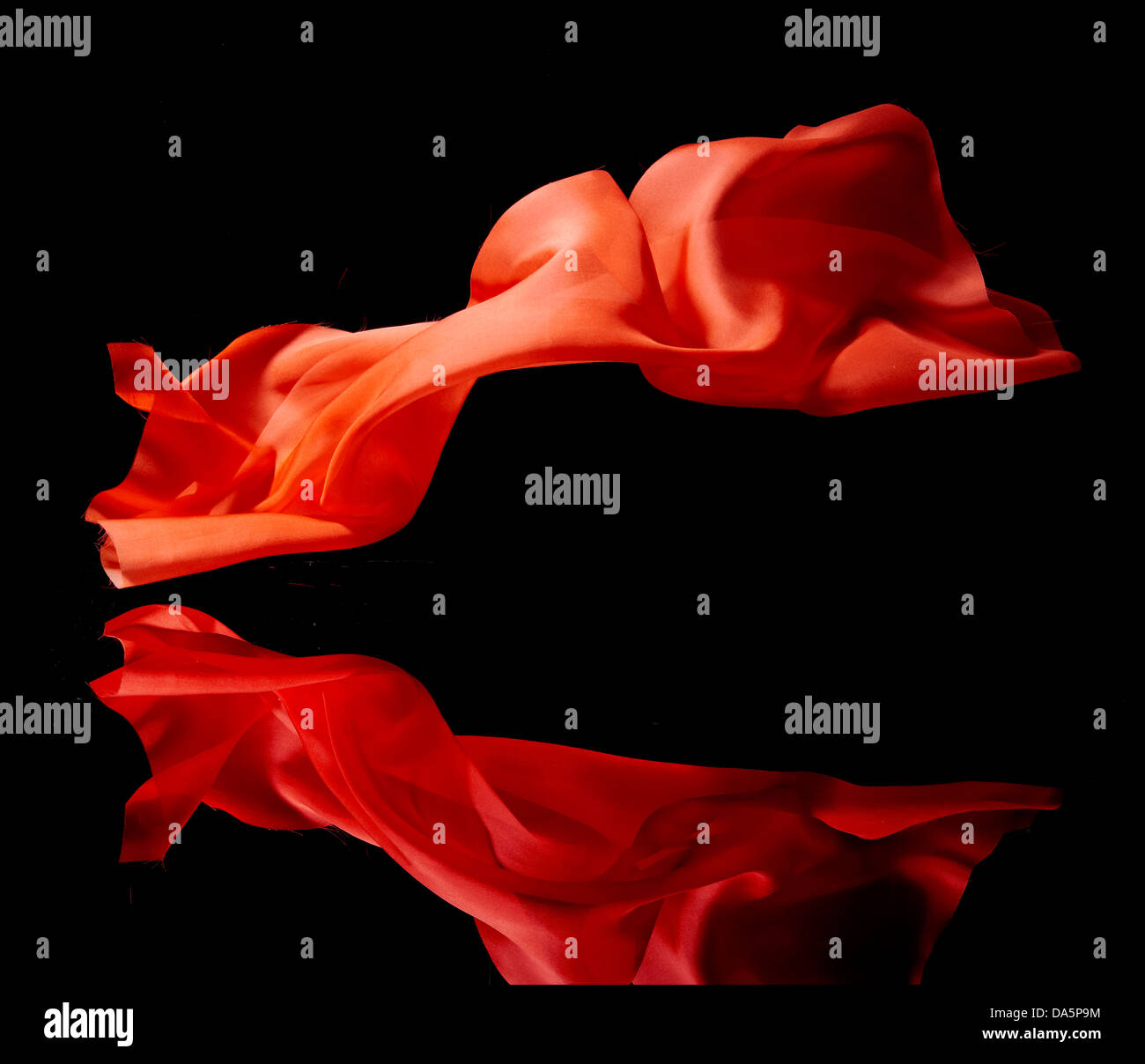 chiffon floating fabric blowing wind falling frozen pretty shapes Stock ...