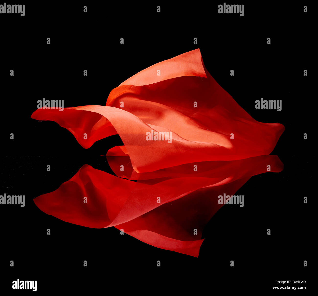 chiffon floating fabric blowing wind falling frozen pretty shapes Stock ...