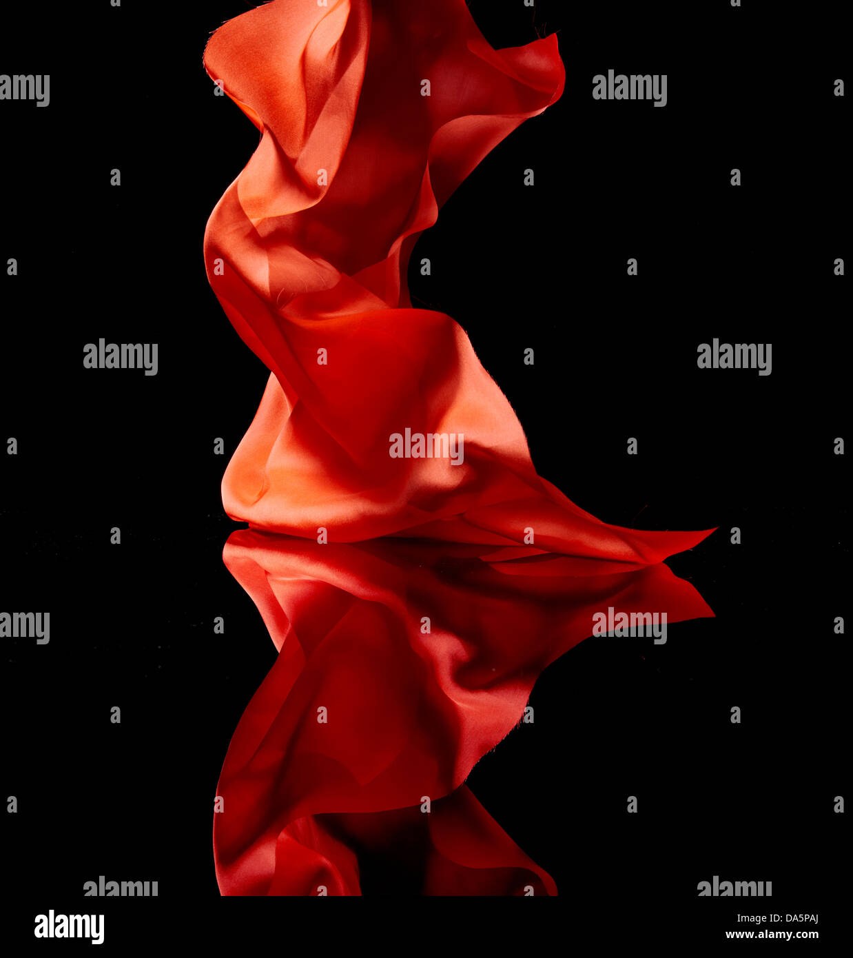 chiffon floating fabric blowing wind falling frozen pretty shapes Stock ...