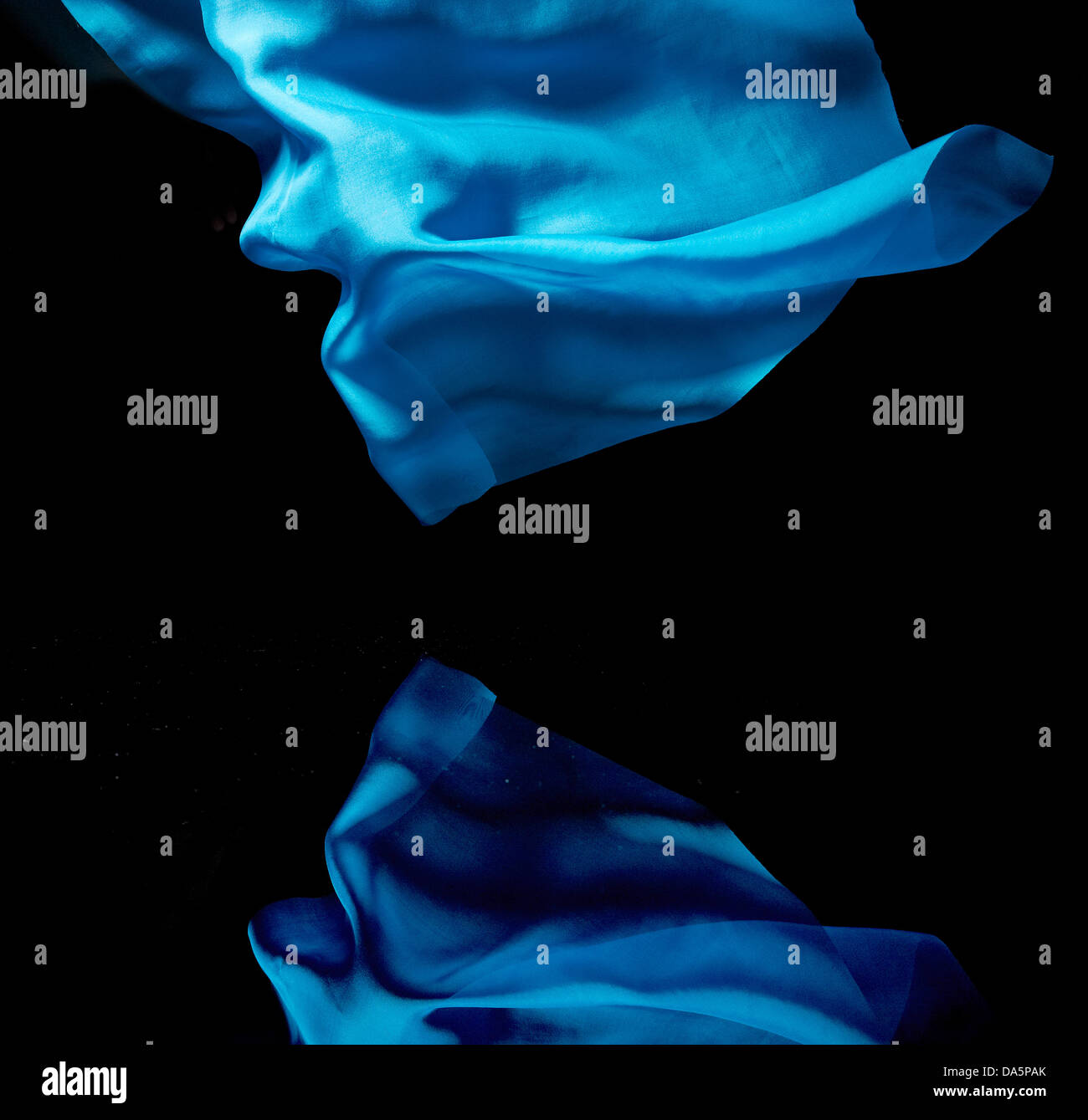 chiffon floating fabric blowing wind falling frozen pretty shapes Stock ...