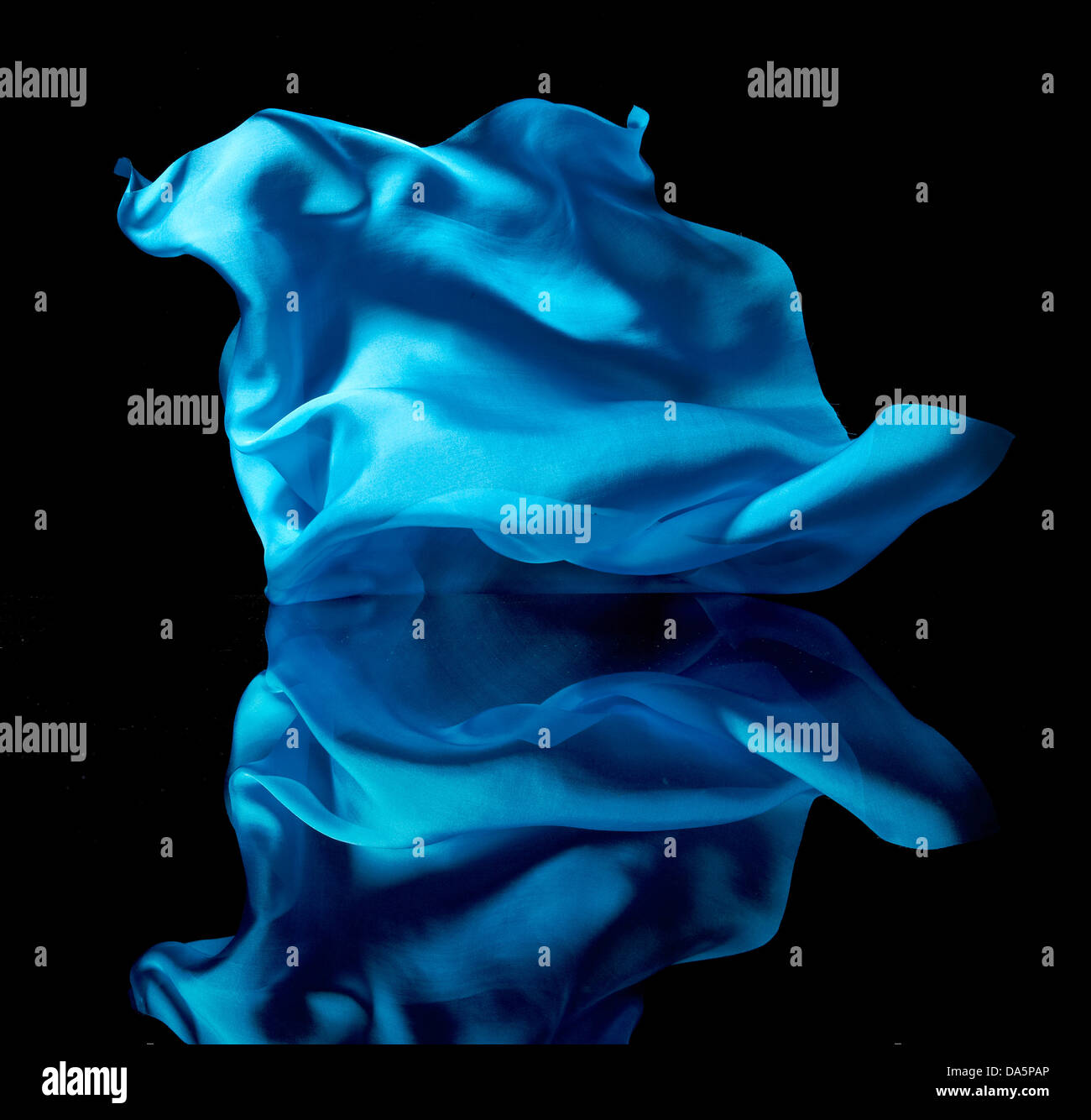 chiffon floating fabric blowing wind falling frozen pretty shapes Stock ...