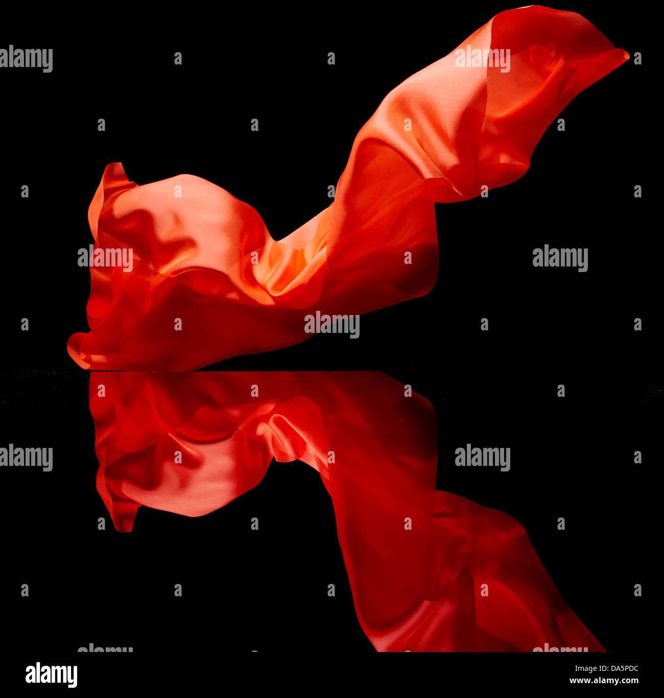 chiffon floating fabric blowing wind falling frozen pretty shapes Stock ...