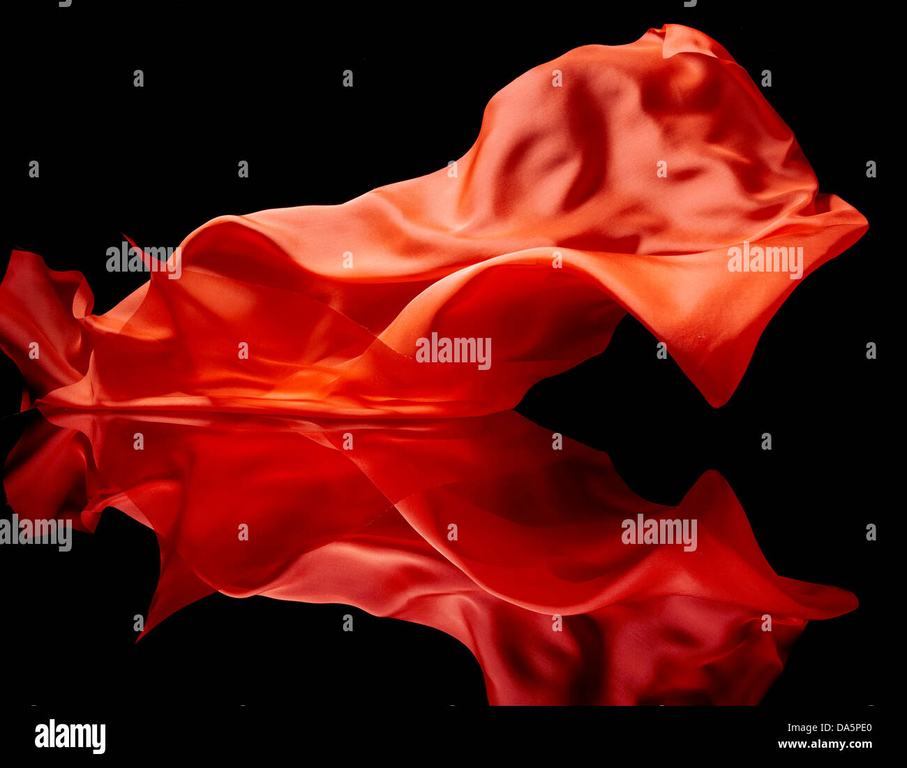 chiffon floating fabric blowing wind falling frozen pretty shapes Stock ...