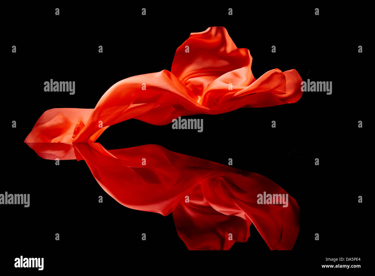 chiffon floating fabric blowing wind falling frozen pretty shapes Stock ...