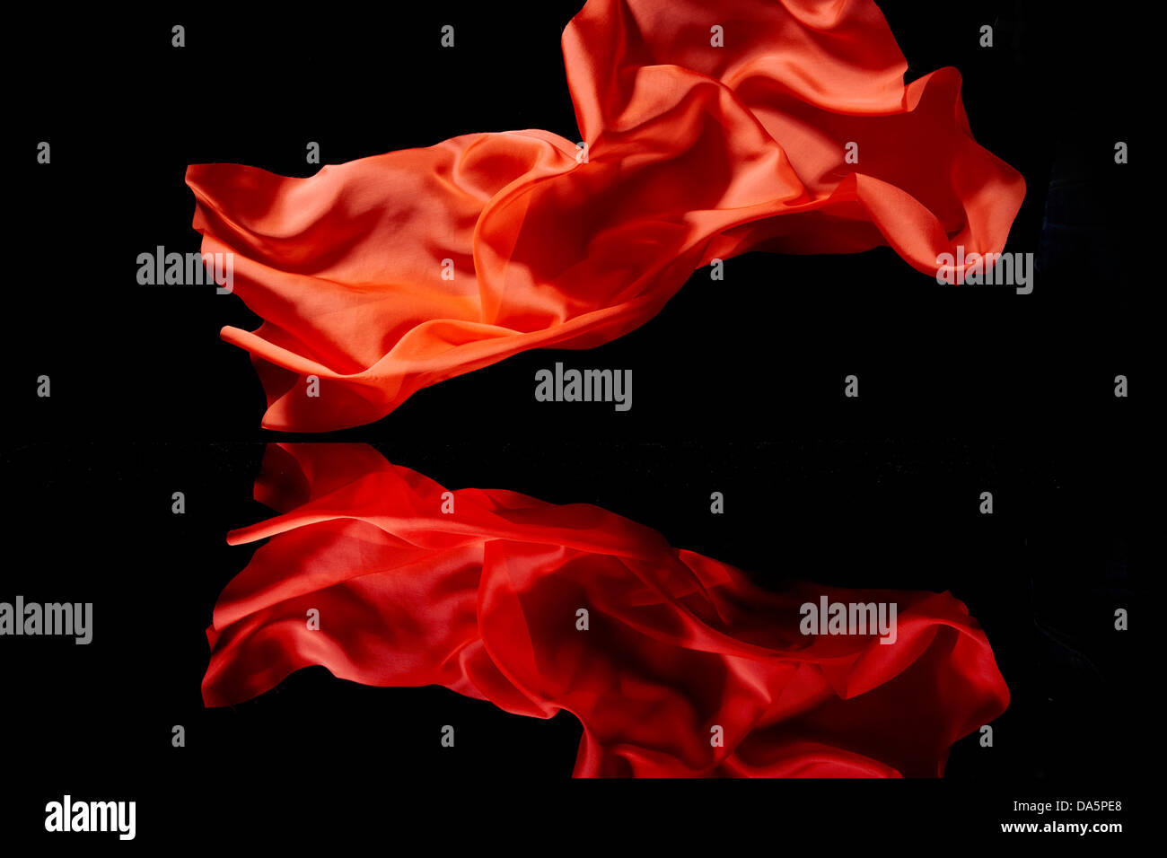 chiffon floating fabric blowing wind falling frozen pretty shapes Stock ...